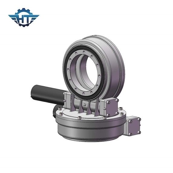 7 Inch Dual Axis Slew Drive Gearbox With Electric 24v DC Motor For ...