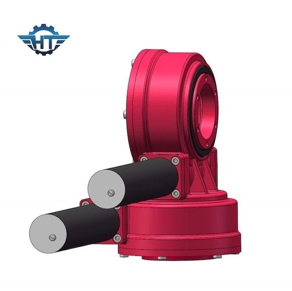 Worm Solar Tracker Slew Drive With 24VDC Planetary Motor For Dual Axis Tracking System