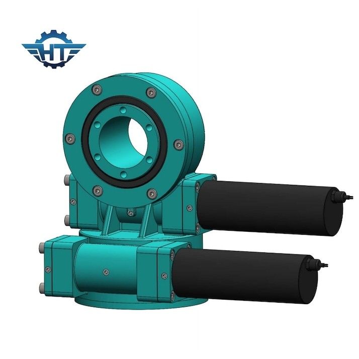 Dual Axis Slew Drive With Worm And Gear Structure For Solar Tracking System