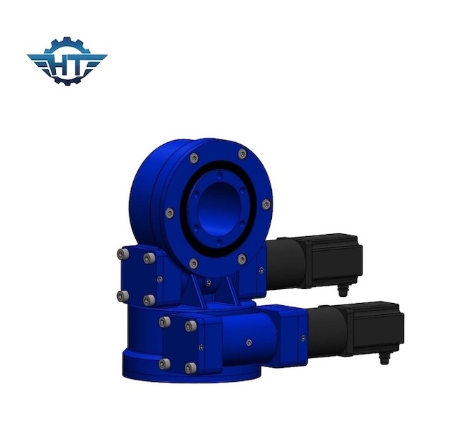 SDE17 Worm Gear Slew Drive With Gear Motor For Dual Axis Solar Tracking ...