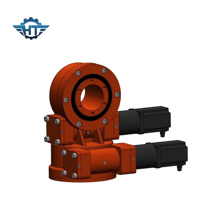 Enclosed Housing Small Dual Axis Slew Gear For Sun Tracking Panel Project